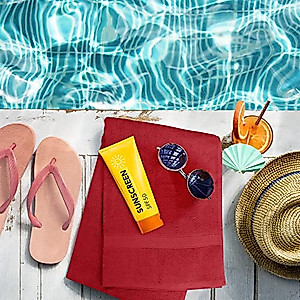 Utopia Towels - Luxurious Jumbo Bath Sheet 2 Piece - 600 GSM 100% Ring Spun Cotton Highly Absorbent and Quick Dry Extra Large Bath Towel - Super Soft Hotel Quality Towel (35 x 70 Inches, Red)