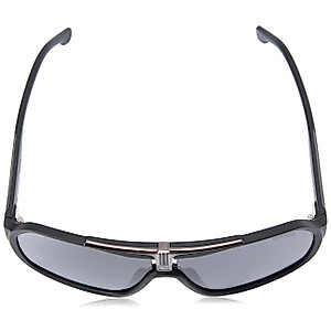 Carrera Men's 1014/S Shield Sunglasses, Black/Brown Gradient, 64mm, 10mm