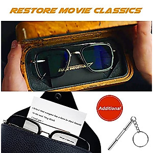 Polarized Retro Square Sunglasses Men Women Vintage Rectangular Metal Pilot Black Shades Eyeglasses