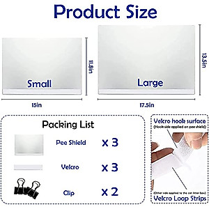 3 Pcs Cat Litter Box Pee Shields, Easy Clean Anti-Splashing Flexible Litter Pan Pee Shields for Open Top Litter Pan - Litter Box Not Included