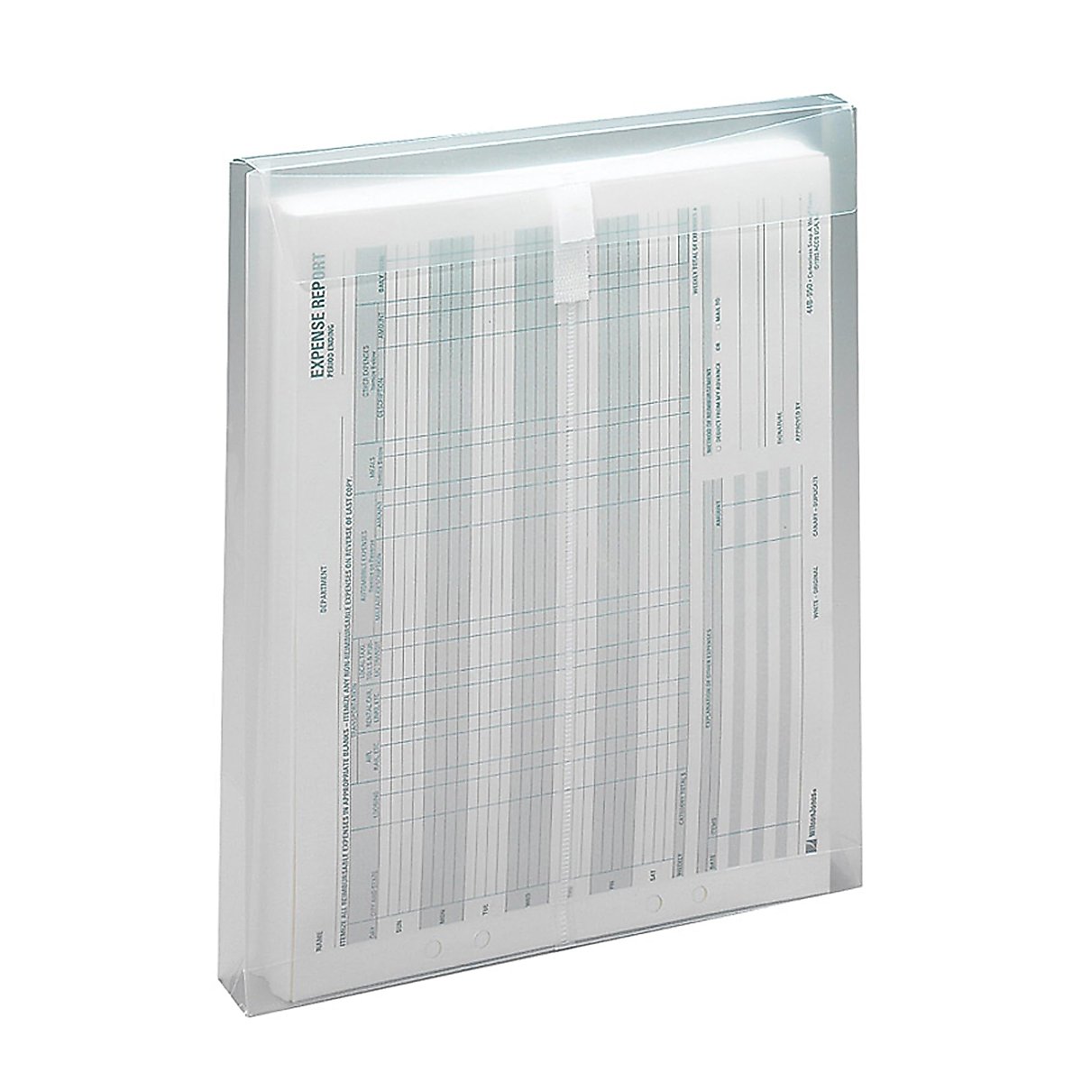 Smead Poly Envelope, 1-1/4" Expansion, Hook-and-Loop Closure, Top Load, Letter Size, Clear, 5 per Pack (89670)