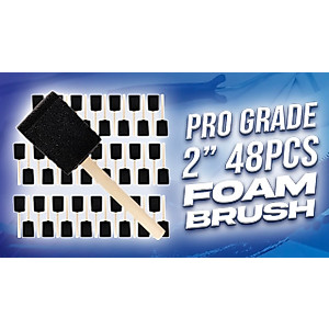Pro Grade - Foam Brushes - 2 Inch - 48 Piece Poly Foam Brush Set