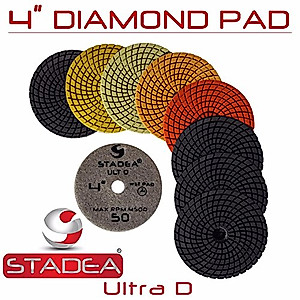 Stadea SWP102K Stone Polisher Granite Polishing Kit - Wet Variable Speed Grinder Granite Wet Polishing