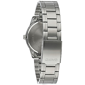 Casio #MTP-V001D-1B Men's Standard Stainless Steel Easy Reader Black Dial Watch