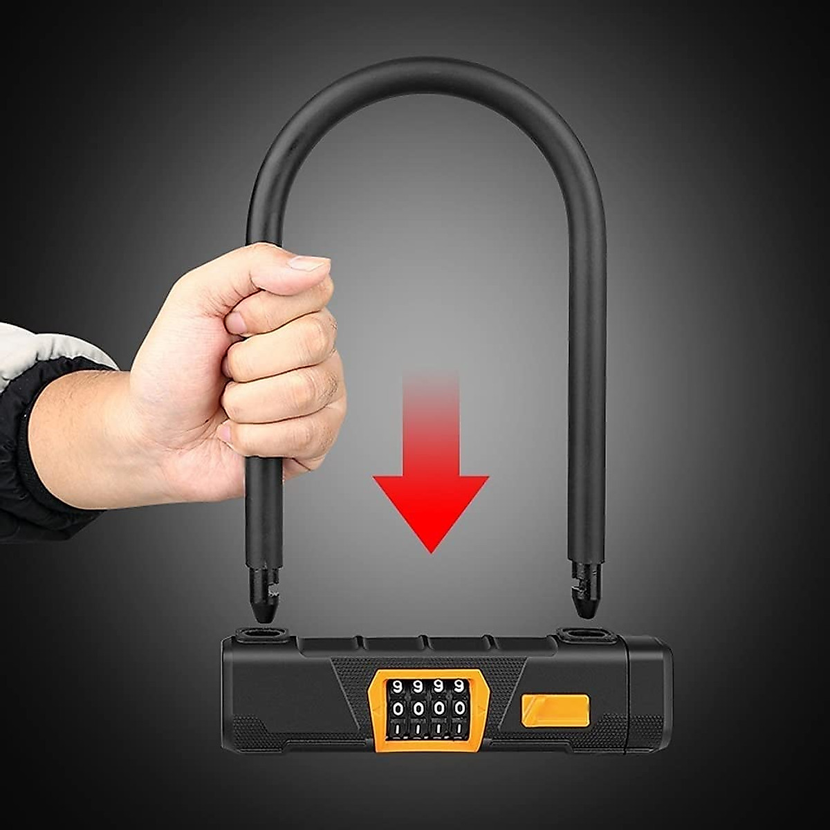 XIXIDIAN Bicycle U Lock Anti-Theft Bike Password Lock Heavy Duty Combination U Lock Bike Lock