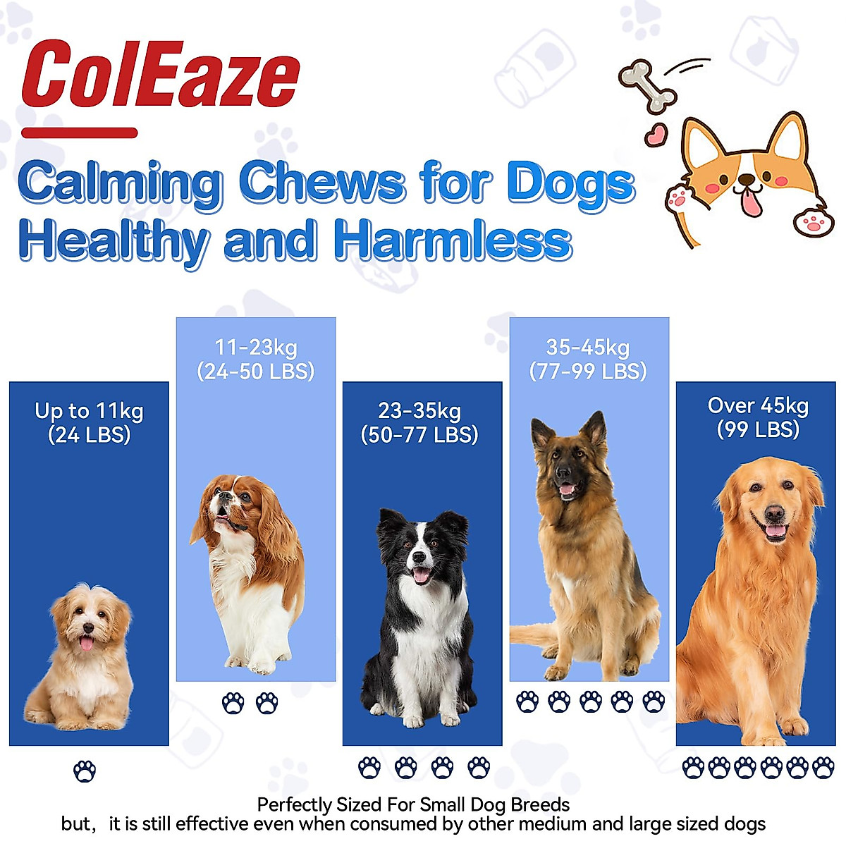 Calming Chews for Dogs - Dog Anxiety Relief,Dog Calming Treats - Supplements Calming Chews for Dogs 7 oz 90 Count