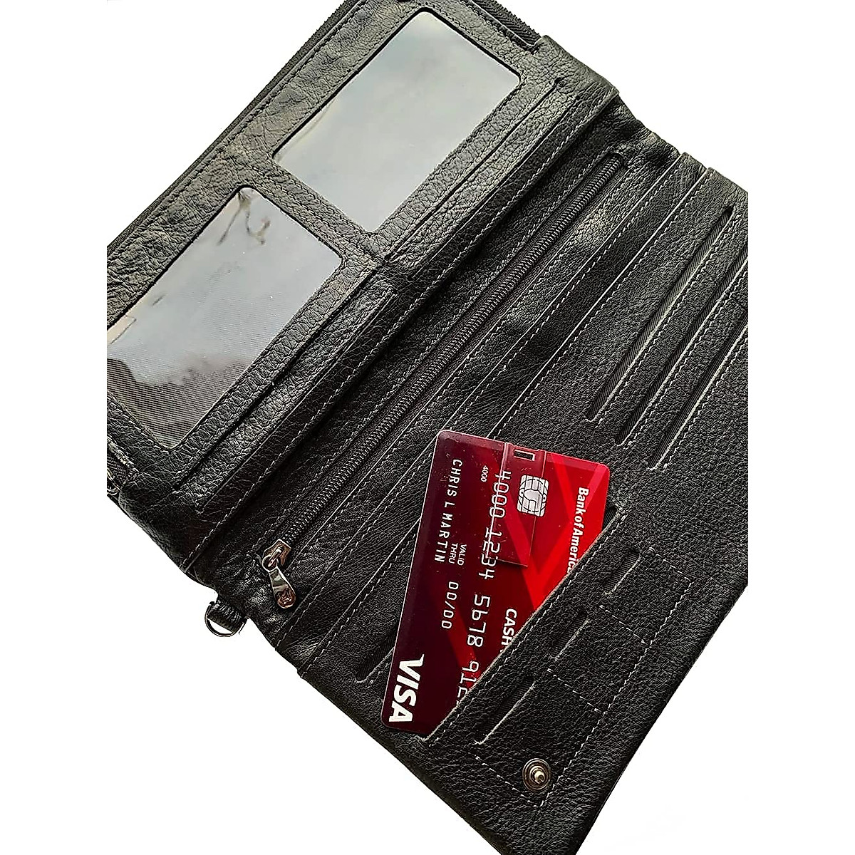 USB Flash Drive 64GB Thumb Drive High Speed USB Drive USB 2.0 Memory Stick Credit Card Design Waterproof