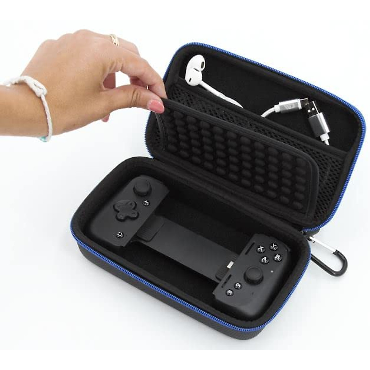 CASEMATIX Carry Case Compatible With Razer Kishi V2 Mobile Gaming Controller and Razer Edge Handheld for Android or iOS Smartphones, Includes Case Only