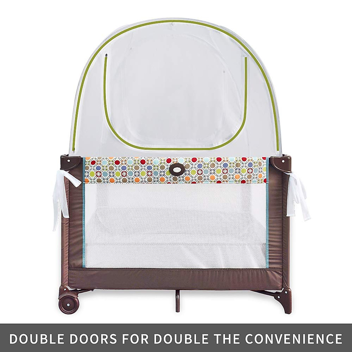 Baby Pack 'N' Play Pop Up Tent Safety Net, Protects from Insects, Mosquitoes and from Baby Climbing Out, See Through Mesh Net (Pack N Play Tent 37.5" x 26")