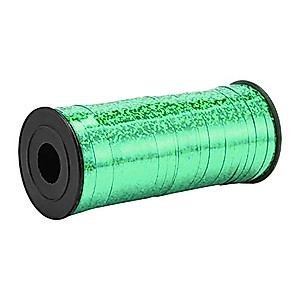 Senkary Curling Ribbon Balloon String Ribbon Metallic Crimped Ribbon, 5mm Width, 100 Yards (Green)