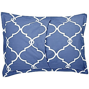 Amazon Brand – Pinzon 300 Thread Count 100% Cotton Percale Duvet Cover Set - Twin, Bijou Blue