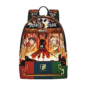 Anime Backpack for Men Women Lightweight Laptop Bag Fashion Daypack Outdoor Hiking Travel Bag for Boys Girls