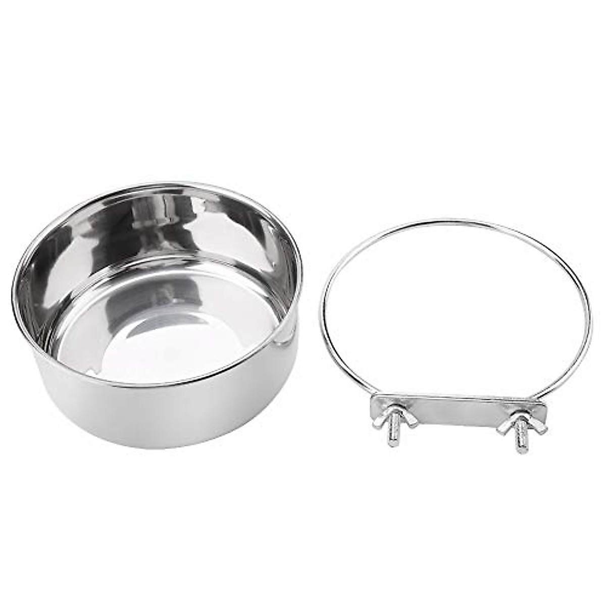 HEEPDD Bird Parrot Feeding Cup, Stainless Steel Food Water Bowls Dish for Small Animals Chinchilla Ferret Cockatiel Conure Parakeet