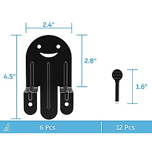 DiaOutro Bed Frame Non Slip Mattress Gaskets, 6 PCS Mattress Retainer Keep Mattress in Place for a Great Sleep, Adjustable Anti-Slip Baffle Fit for Most Metal Bed Frames, Black