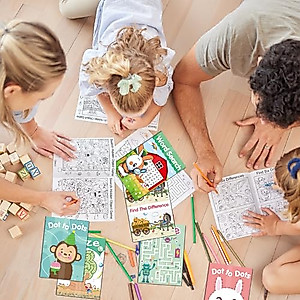 Elfew 20 Pack Small Activity Books for Kids Age 4-8,8-12.Kid Party Favor Game and Coloring, Include Word Search, Mazes,Find the Difference,Dot to Dot and More, Goodie Bag Stuffers for Kids