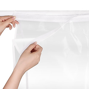 Zilink Dress Bags for Hanging Clothes 60 inch (2 Pack) Clear Garment Rack Cover Hanging Garment Bags for Storage for Coats Long Dress Gown Storage