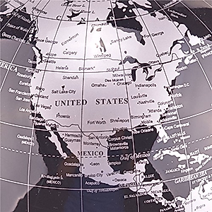 Magnetic Levitation Floating Globe NHSUNRAY 8'' Levitation Rotating Ball LED Illuminated World Map Earth for Desktop Office Home Decor (Black)