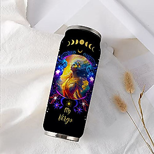 YOPIGOT Virgo Constellation Tumbler Zodiac Stainless Steel Tumbler Men Women Astrology Fans Birthday Gifts Zodiac Tumbler With Straw Lid Coffee Mugs Car Cup - 17 Oz