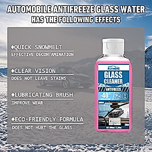 RAYHONG 2Pcs Windshield Washer Fluid Concentrate, Multi-Surface Glass Cleaning, Car Antifreeze Glass Water - 100ML