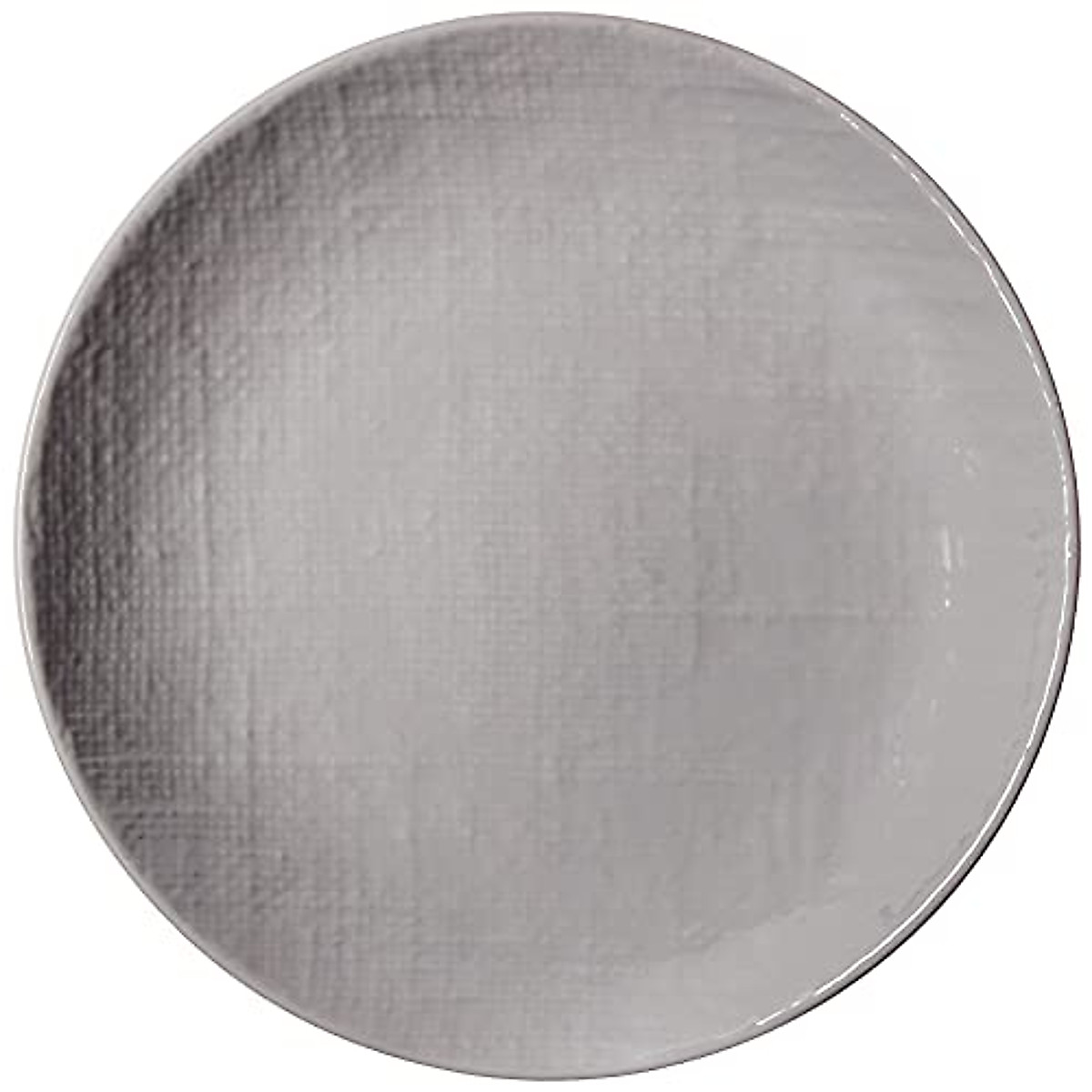 DINNERSET 12PCS GREY LINEN EMBOSSED