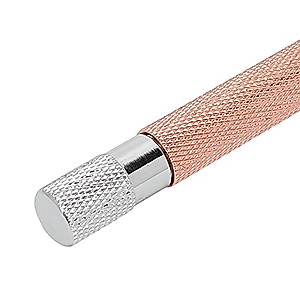 Razors for Men, Men's Shaving Razor Old Fashioned Razor Handle Zinc Alloy Retro Long Handle Shave Tool Manual Safety Razor Shaving Anti Slip Design for Men Barbershop (copper)