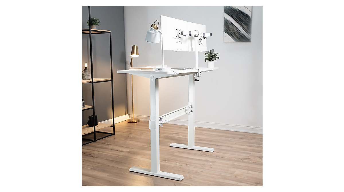VIVO Clamp-on Desk Stabilizer Bar - Enhance Desk Stability