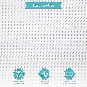 Con-Tact Brand Grip Premium Thick Non-Adhesive Shelf and Drawer Liner, 18" x 10', White