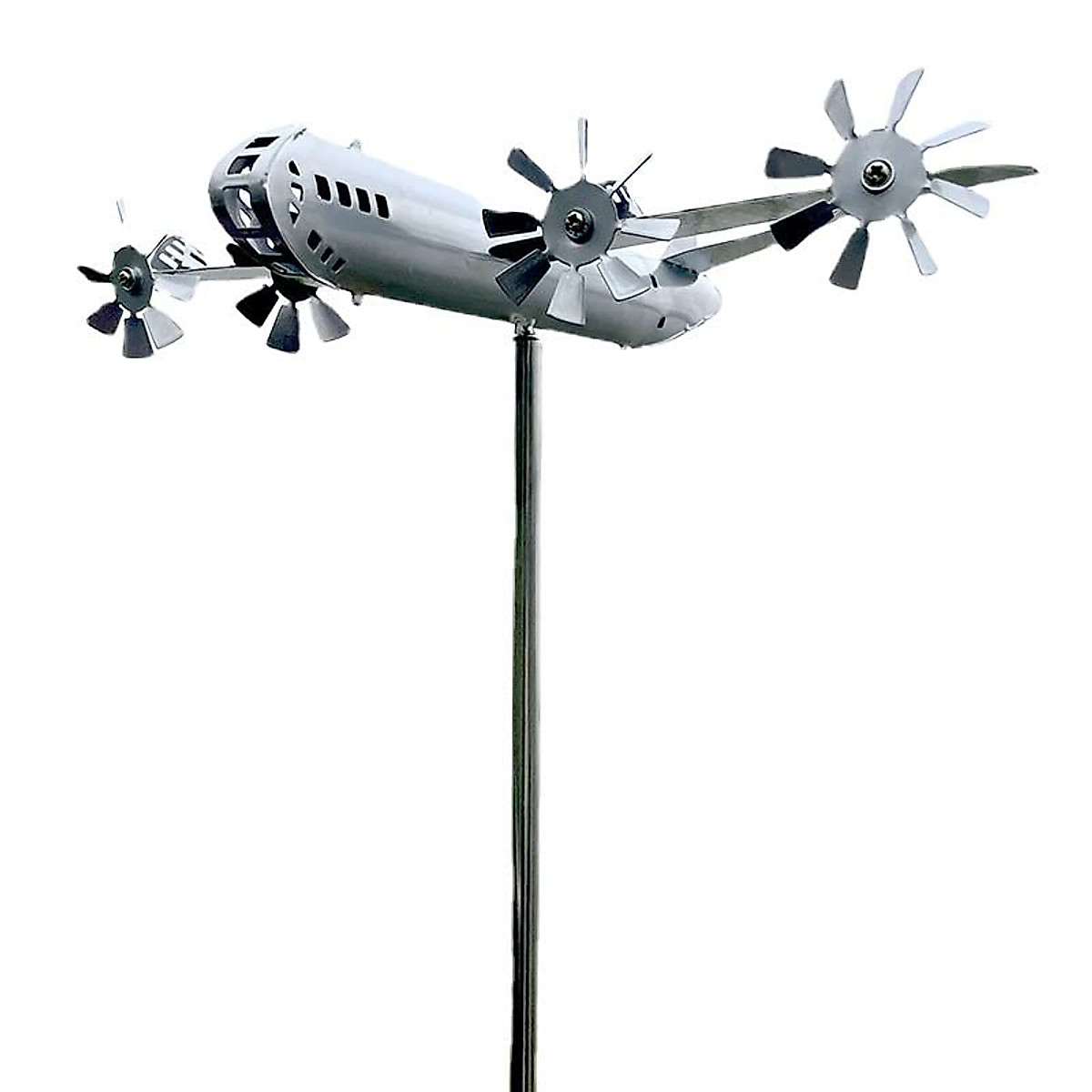 HAIHUANG Pure Handmade Creative Spraying B-29 Metal Aircraft Wind Trimmer, Wind and Move, Home Garden Decoration Preferred 11.8x12.9x3.2 B-2911 0