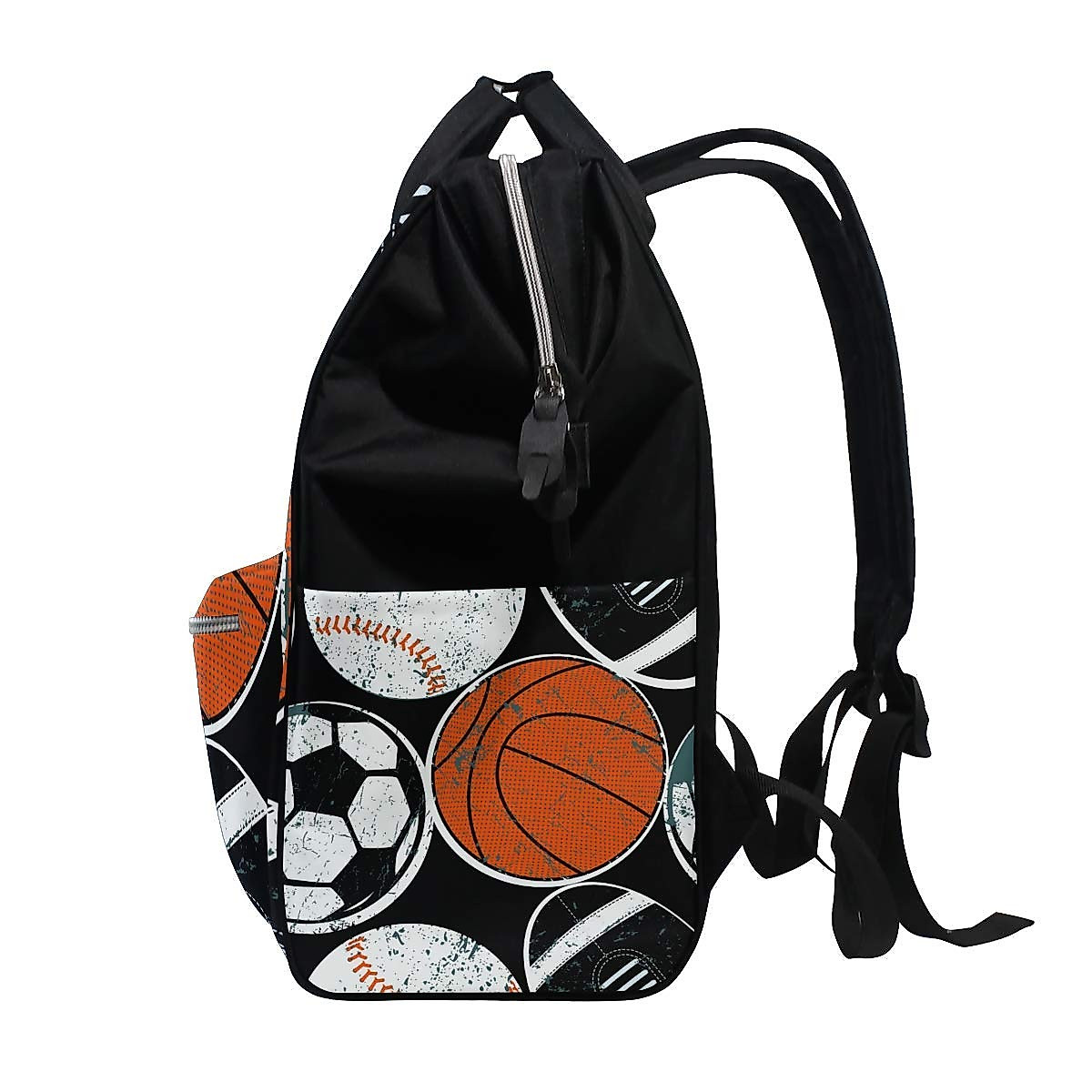 Sports Balls Soccer Baseball Basketball Diaper Bag Mummy Dad Tote Backpack Travel School Boy Girl Large