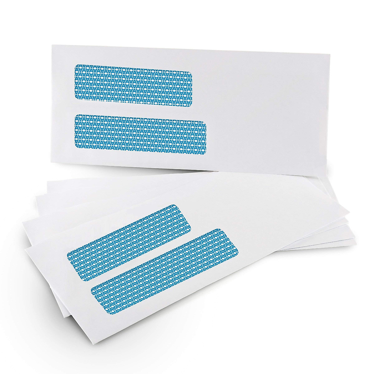 500#9 FLIP & SEAL Double Window Security Envelopes - for Invoices, Statements & Documents, Self-Sealing Adhesive Seal, Security Tinted, Size 3-7/8 x 8-7/8-24 LB - 500 Count (30109)