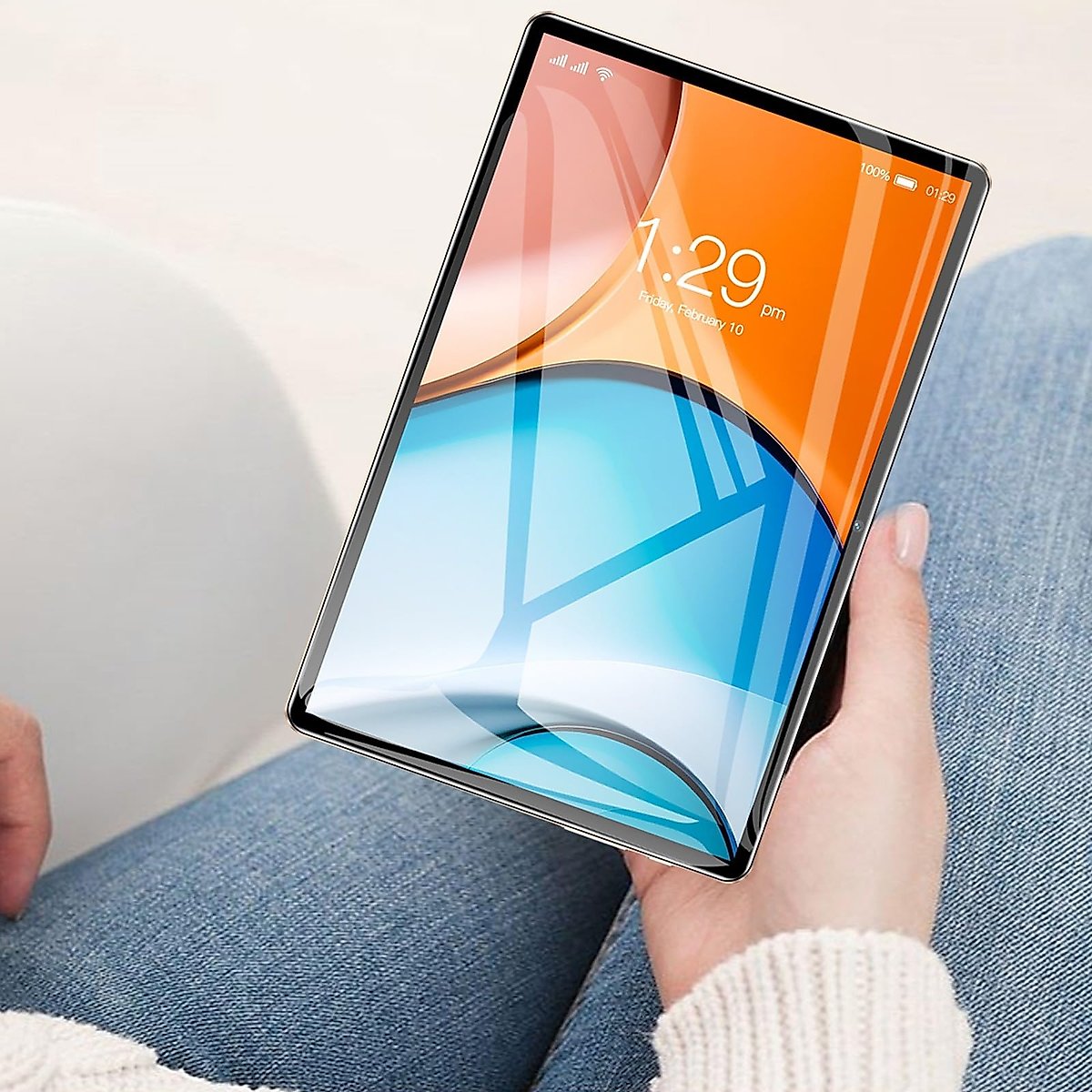 Android 12.0 Tablet Ultra-Thin 10.1 Inch HD 8-Core Tablet Computer Tablets, Voice Call Game Office Tablet, 2+32G, 8600mAh Large Capacity Battery