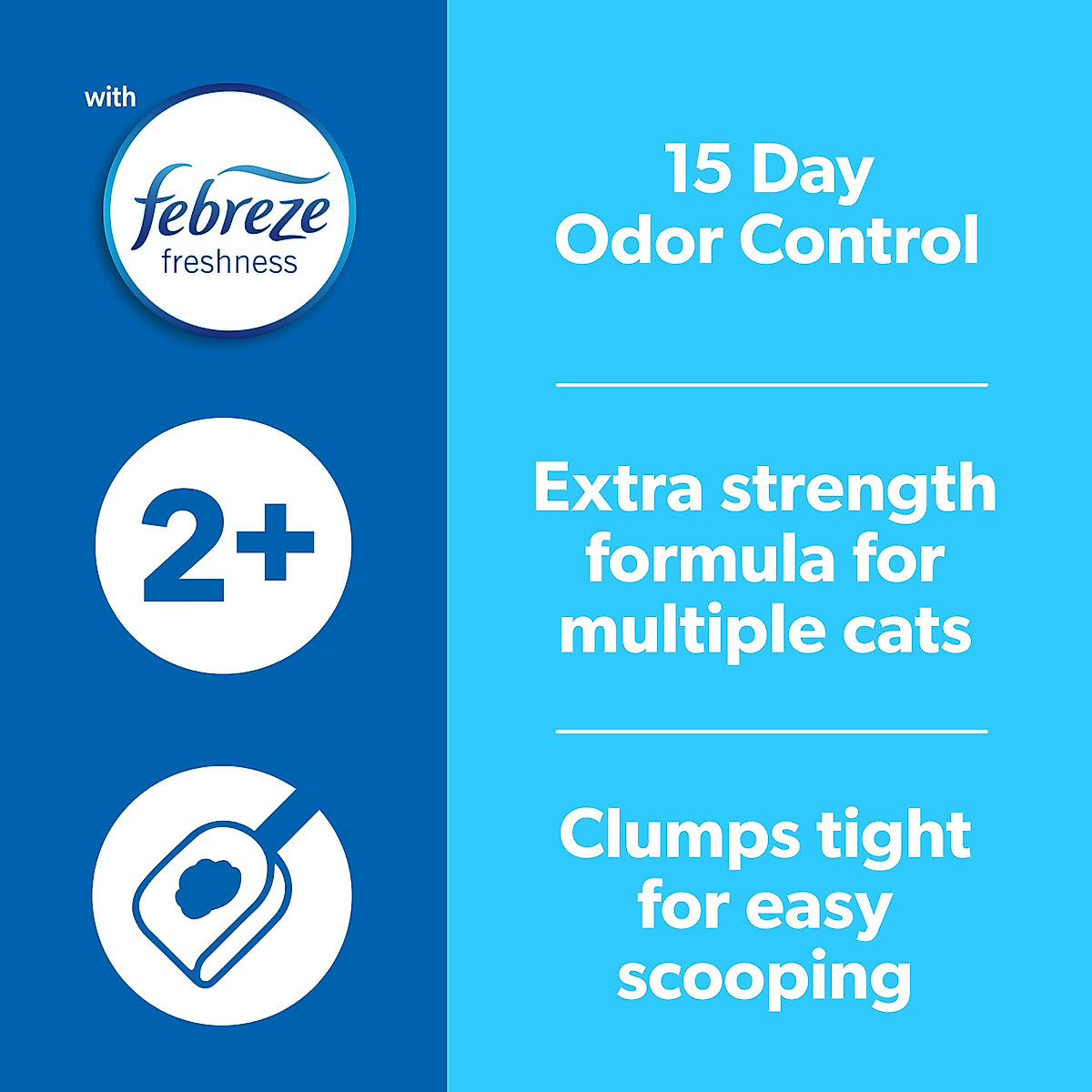 Fresh Step Multi-Cat Litter, Scented with Febreze, 25 Lb