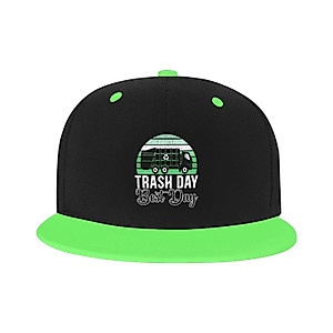 Trash Day Best Day Waste Management Garbage Truck Baseball Cap Women Men Adults Adjustable Summer Dad Golf Green Trucker Hat