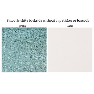 Crafasso 12" x 12" 300gms Heavy & Premium Glitter cardstock, 15 Sheets, Steel Blue