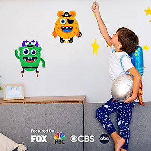 PartyNow Monster Stickers | 24-Pack Make Your Own Stickers | Monster Face Stickers for Kids | Fun DIY Set Stickers Sheets with Changeable Monster Faces | Cute Party Favors for Kids