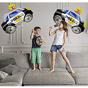 6PCS Police Car Foil Balloon Suitable for Police Themed Party Supplies Decoration Wedding Birthday Party Decoration Supplies.（29 Inch ）