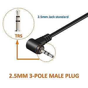 Callez 3.5mm Female to 2.5mm Male Headphone Adapter Cable Connector, Suit for Smartphone Headset Convert to 2.5mm Jack Work for Telephone and Cordless Phones with 2.5mm Headset Jack