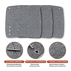 Brrxiur RV Step Covers 22" Wide Camper Step Covers for Radius Steps 3 Pack RV Step Rug with Snap Fasteners