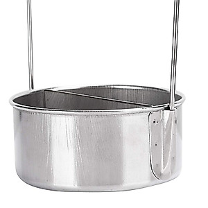 Zerodis Brush Washer, Painting Brush Cleaner Uncovered Stainless Steel Oil Painting Pen Straight Washing Barrel Holder Portable Leak Proof Stable Screen Removable Wash for