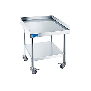 Stainless Steel Rolling Working Equipment Grill Table Stand 30 x 30 with Wheels