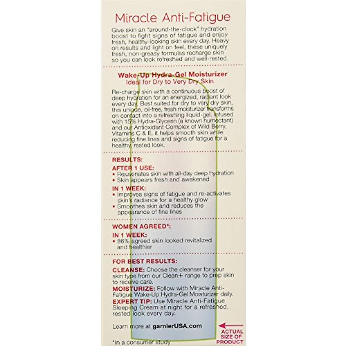 Garnier SkinActive Miracle Anti-Fatigue Face Moisturizer, 1.7 fl. oz.