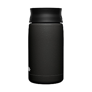 CamelBak Hot Cap Travel Mug, Insulated Stainless Steel, Perfect for taking coffee or tea on the go - Leak-Proof when closed - 12oz, Black