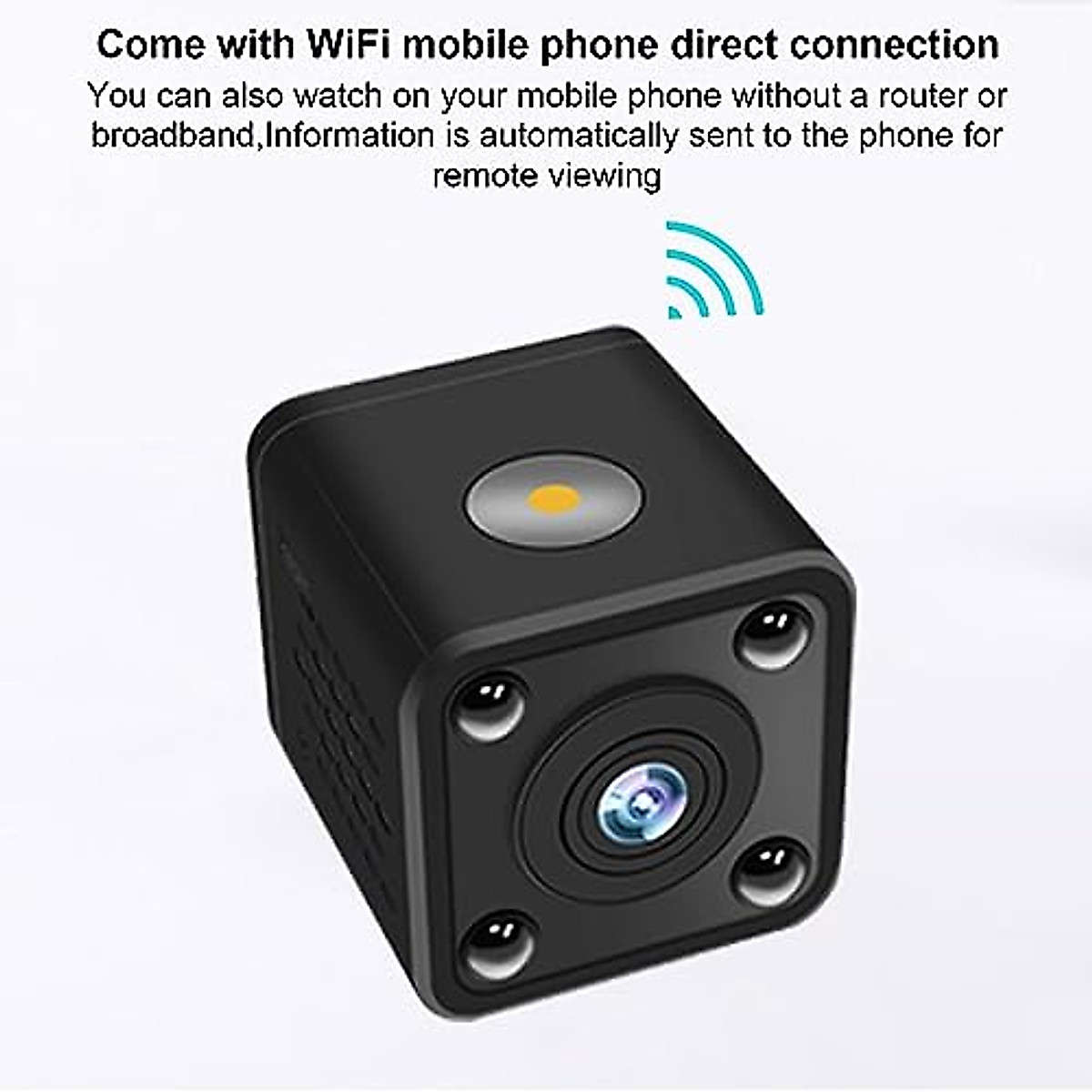 Mini Size Magnetic Design, Built in Battery, 1080p HD Video Shooting, WiFi Network Connection for Home Security Camera with Outdoor Mount