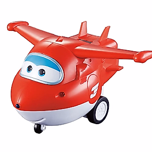 Super Wings Remote Control Car Jett Airplane Toy, 360 Spin Easy Control, STEM Toys with Light and Sound Effects for Kids, Best Birthday Gifts for 3-5 Year Old Boys and Girls