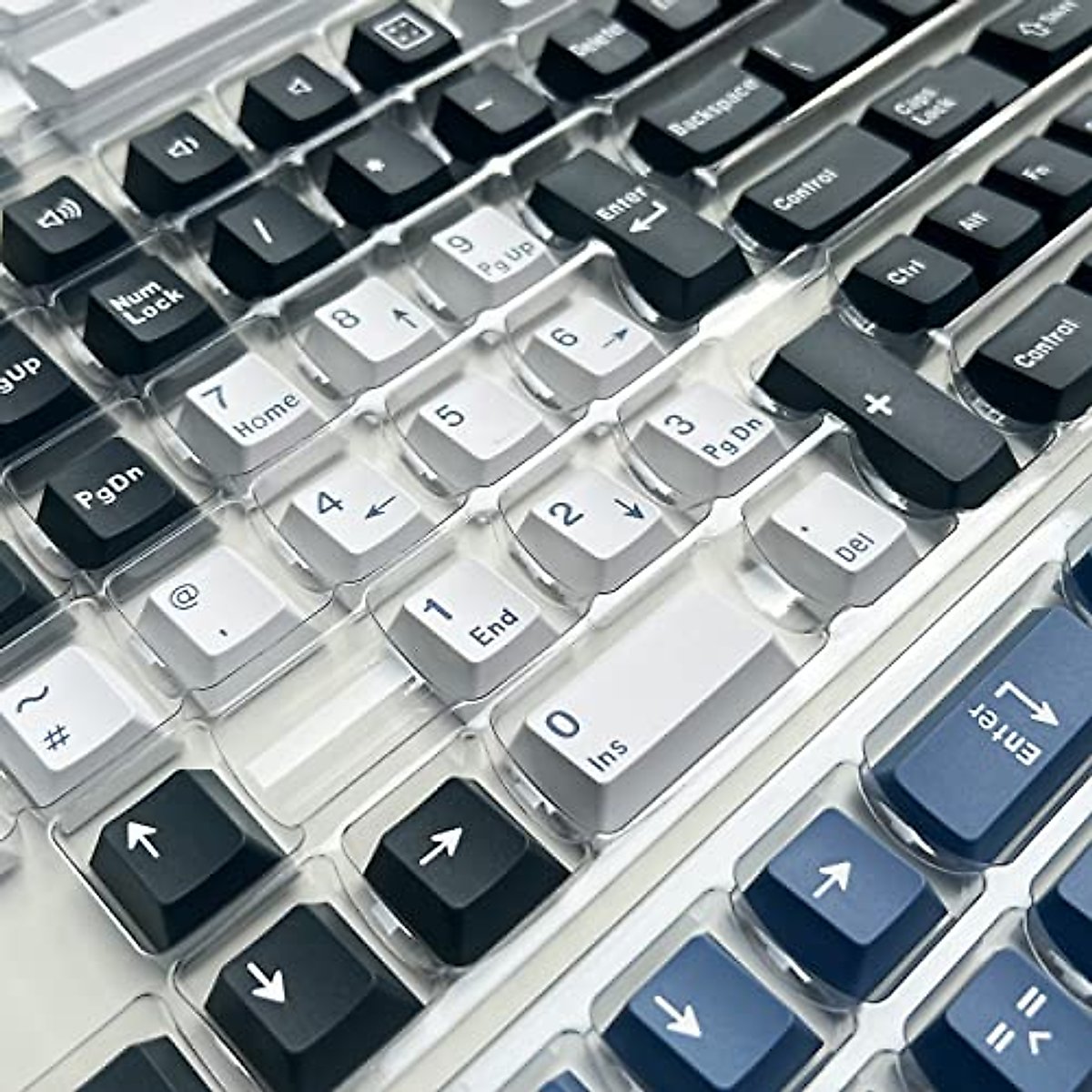 XDK Custom Keycaps 173 Keys Double Shot PBT Keycap Set Cherry Profile for Cherry Gateron MX Switches ISO ANSI Layout Mechanical Keyboard (Arctic Circle)