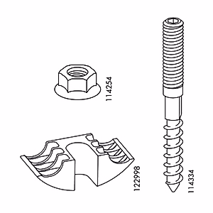 Spare Hardware Parts MALM Headboard Bed Frame Parts Combo Pack (Replacement for IKEA Part #122998 + 114254 + 114334) (Pack of 4)