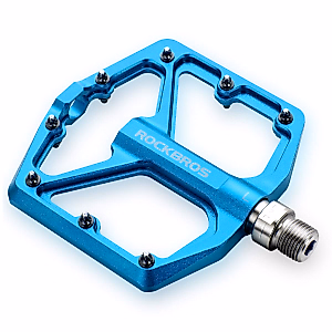 ROCKBROS Mountain Bike Pedals MTB Pedals Bicycle Flat Pedals Aluminum 9/16" Sealed Bearing Lightweight Platform for Road Mountain BMX MTB Bike