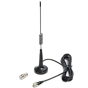 CB Antenna 27MHz Handheld CB Radio Antenna Magnetic Mount 14 Inch CB Radio Antenna PL259 & BNC Male Compatible with Cobra Midland Uniden President Vehicle Car Truck Mobile CB Radio Handheld CB Radio