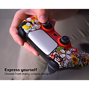 AimControllers PRO Controller compatible with PS5 Console & PC | Custommade Wireless Gaming Controller with 4 Back Remappable Paddles | Gaming Accessories Electronics | Stickerbomb