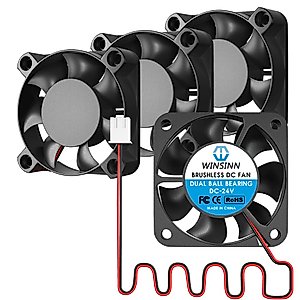WINSINN 40mm Fan 24V, Ender 3 Fan Upgrade 24 Volt Fans 4010 Dual Ball Bearing, 1000mm/39in Cable Works with Ender 3 Pro 3X CR-10S (Pack of 4Pcs)